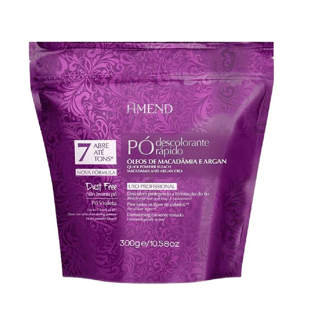 Amend Pó Descolorante Óleos De Macadâmia E Argan Pouch 300g | Shopee Brasil
