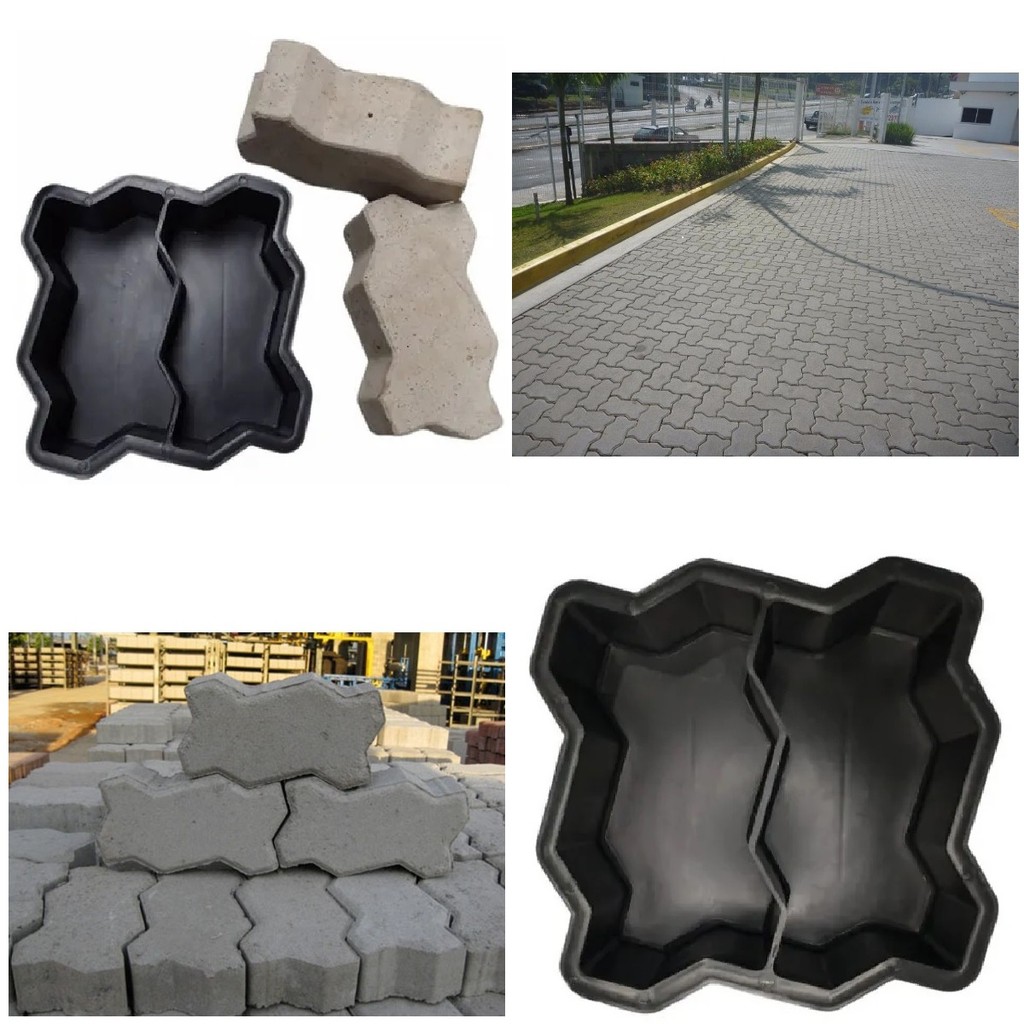 Forma Dupla Intertravada 24x10x8 Cm Bloquete Pedra Jardim | Shopee Brasil