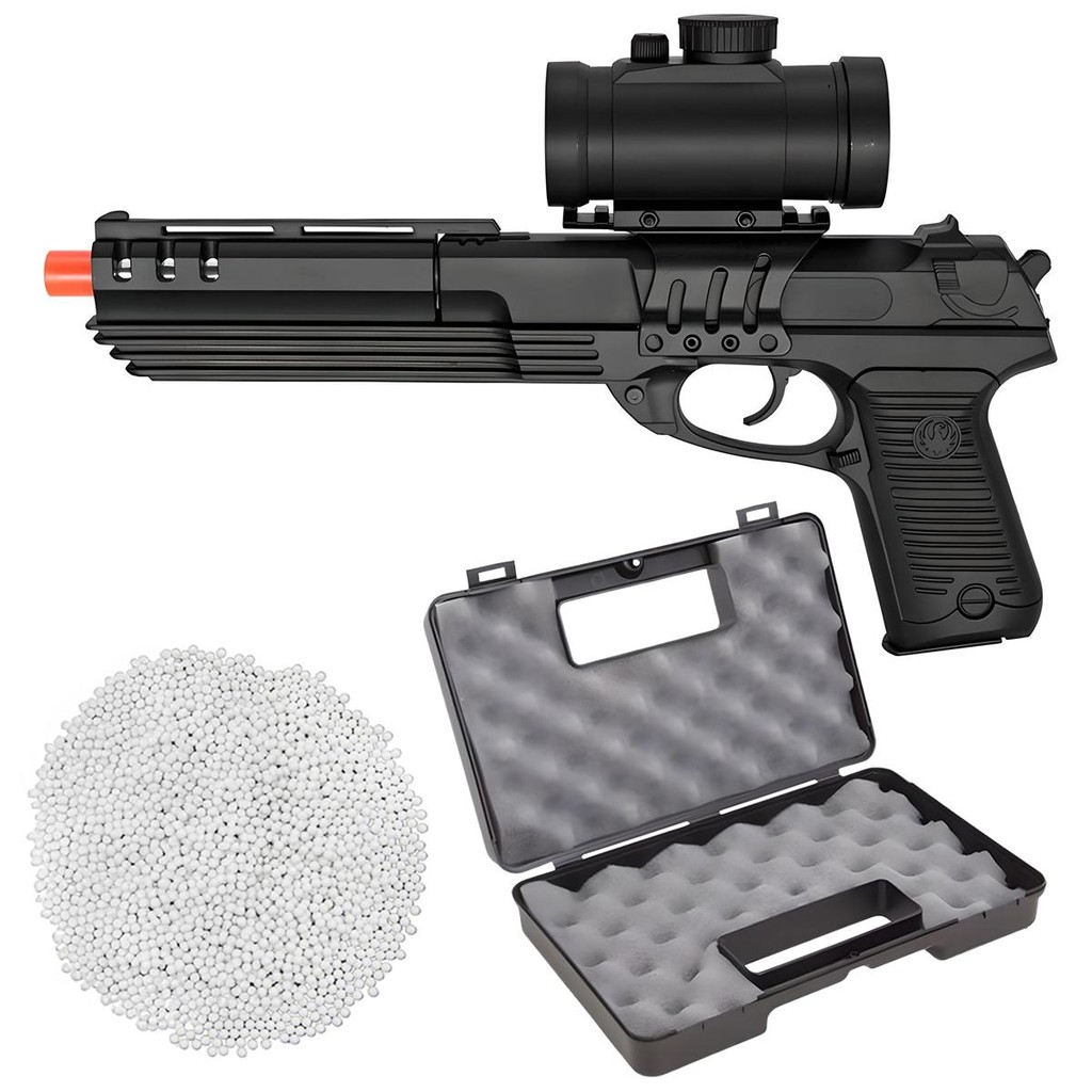 Kit Pistola AirSoft Spring Desert Eagle M39G 6mm Preta - Double Eagle ...