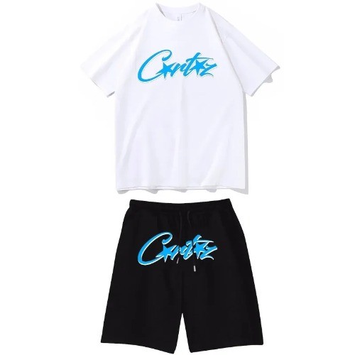 Conjunto Verão Corteiz Camiseta e Shorts Streetwear Unissex Estampa ...