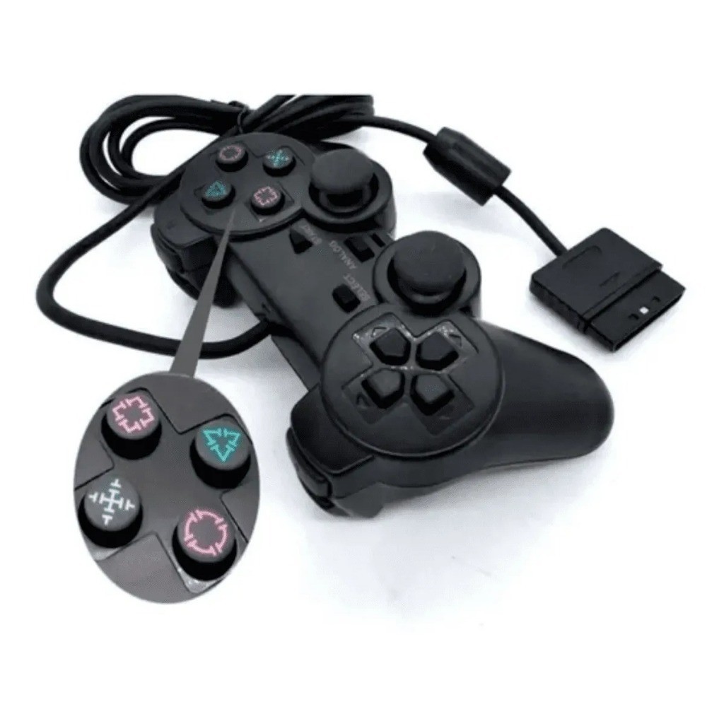 Controle Joystick com Fio para PS2 | Shopee Brasil