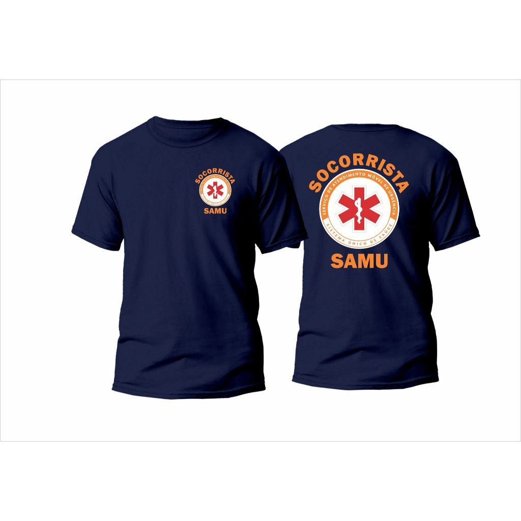Camiseta Premium Samu Socorrista 100% Algodão Durabilidade ...