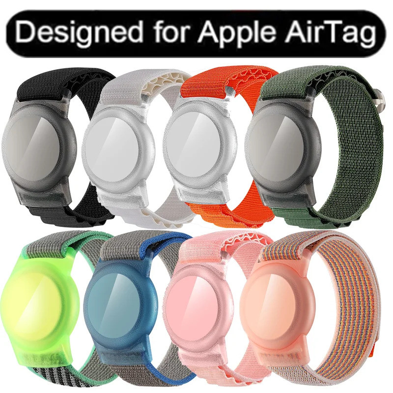 Pulseiras Airtag para Crianças, Pulseira de Nylon para Air Tag, Suporte ...