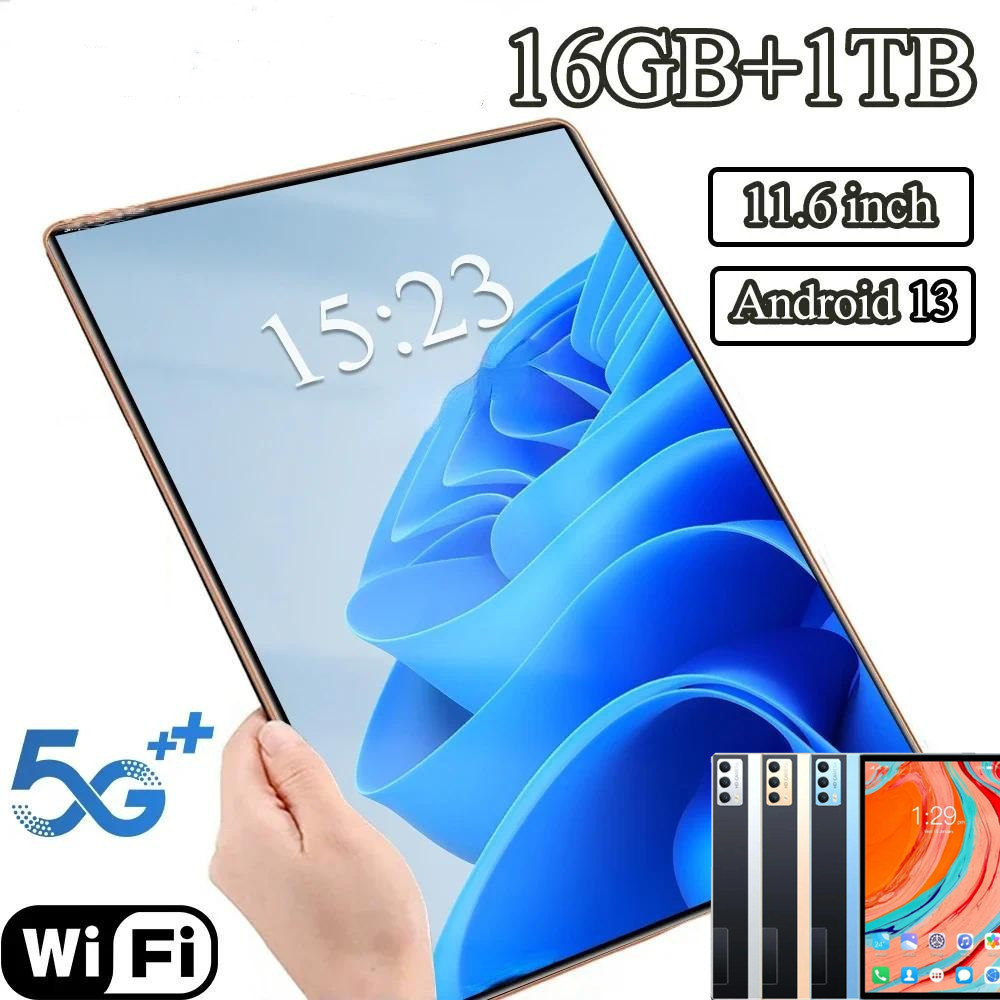 2025 novo estilo 11.6 Polegada 5G Tablet PC MTK6797 16GB RAM 1TB ROM PC ...