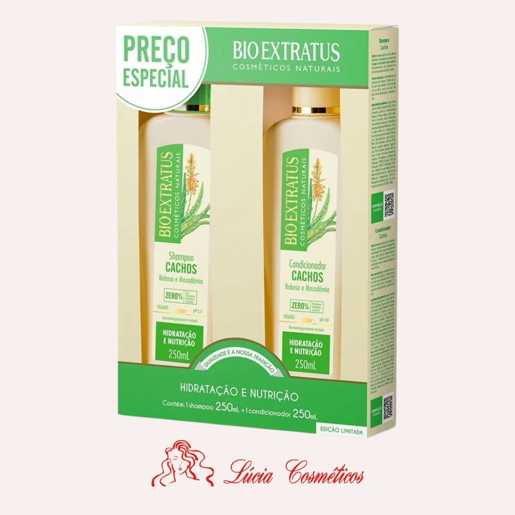 Bio Extratus Cachos Kit Shampoo + Condicionador 250 ml cada | Shopee Brasil