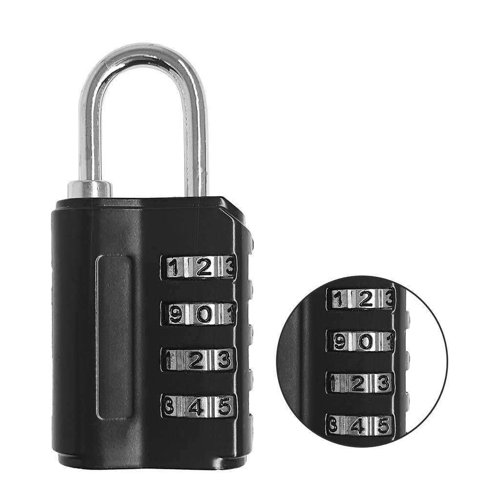 Cadeado Preto Segredo Numérico 4 Combinações 25mm Segurança | Shopee Brasil