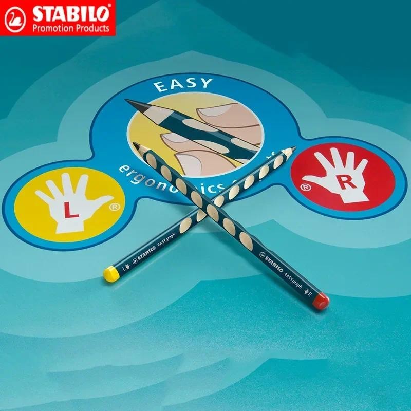 Lápis De Aprendizagem Stabilo EASYgraph HB Para Mão Esquerda Direita Triângulo Stick Ergonômico ...