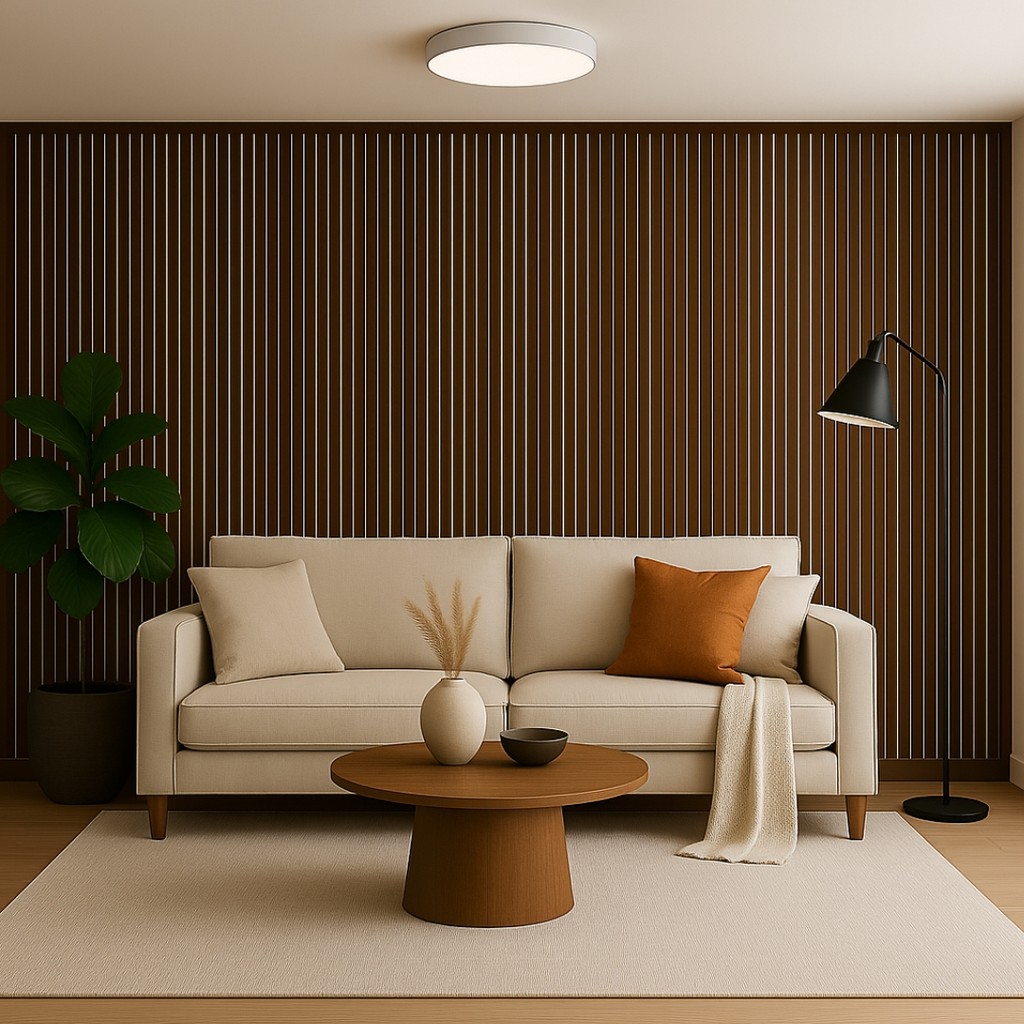 Kit 100 Revestimento Ripado Autocolante Madeira MDF Placas 45x11 ...