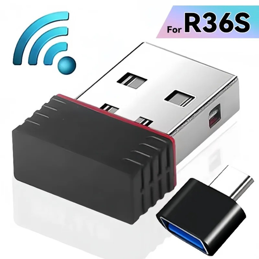 Portátil Mini USB WiFi Dongle Placas De Rede Sem Fio Para R36S R36H ...