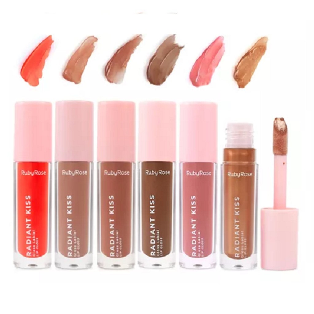 Novo Gloss Labial Radiant kiss Ruby Rose Linha Rosa | Shopee Brasil
