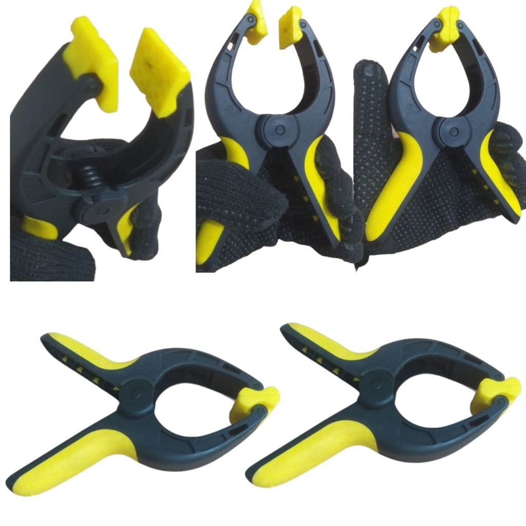 Kit 2 Grampos De Pressão Mola Sargento Para Marcenaria Marceneiro 6pol ...
