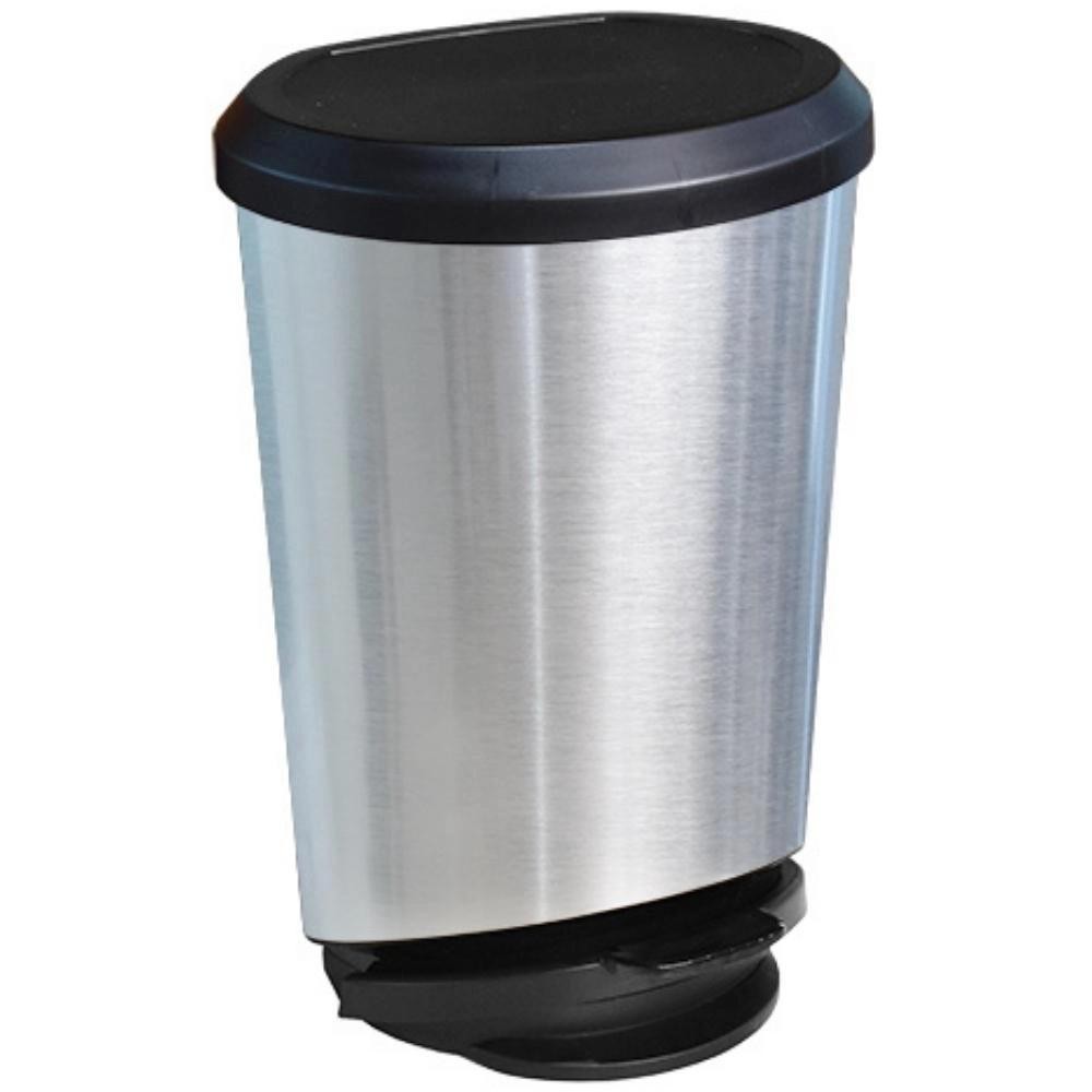 Lixeira Com Pedal 10L Label Inox Arqplast | Shopee Brasil