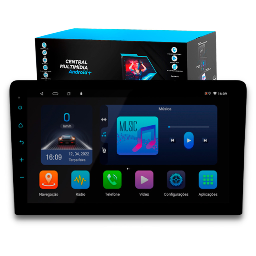 Central Multimídia 9 Polegadas Android Espelhamento Waze App Bluetooth FT-MM-AND10.1 | Shopee Brasil