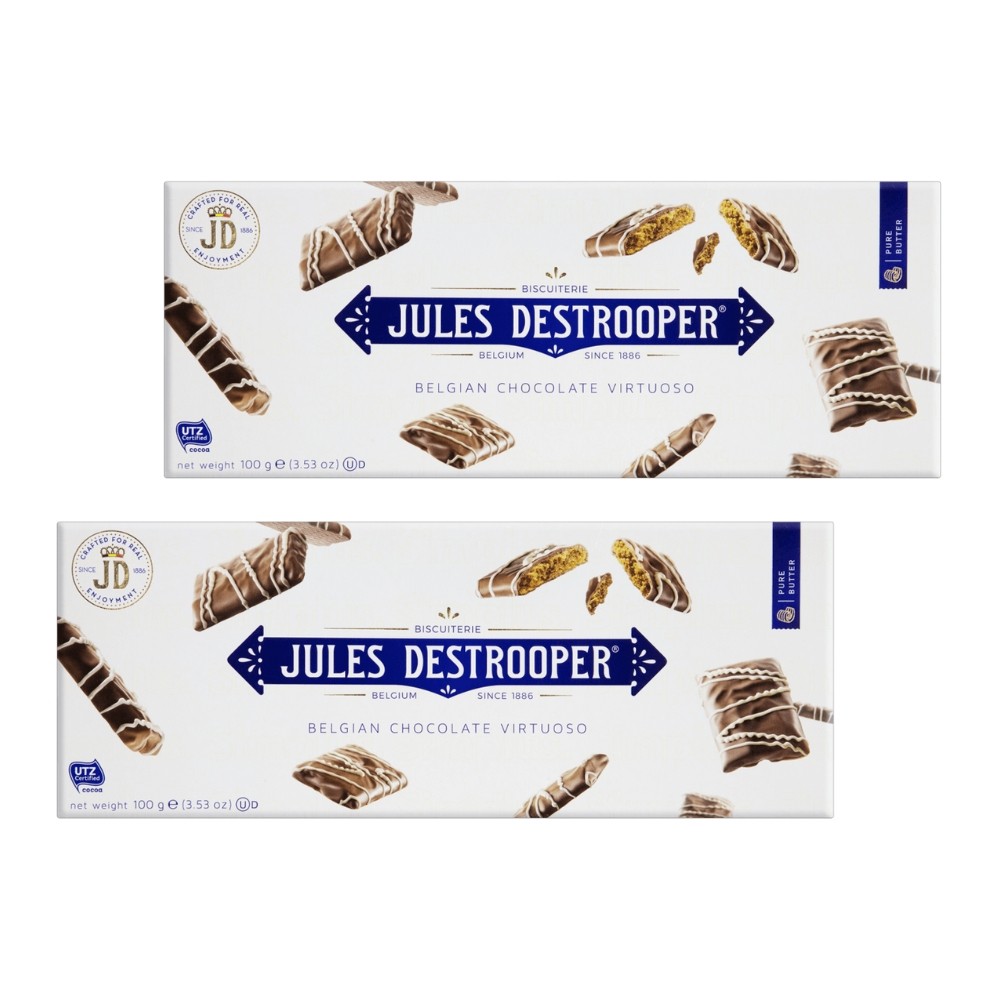 Biscoito Jules Destrooper Chocolate Belga 100g (2 Unidades) | Shopee Brasil