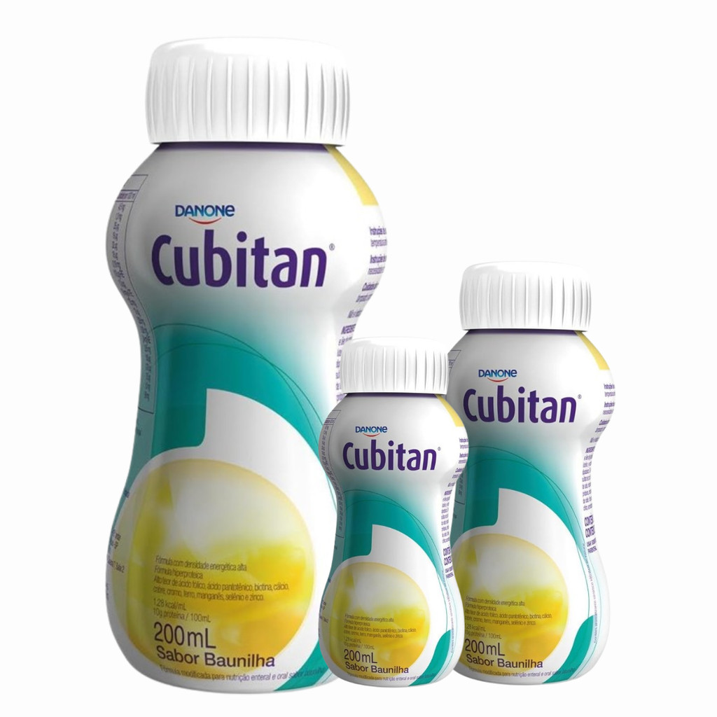 KIT 3 Unidades CUBITAN Suplemento nutricional Danone 200ml | Shopee Brasil