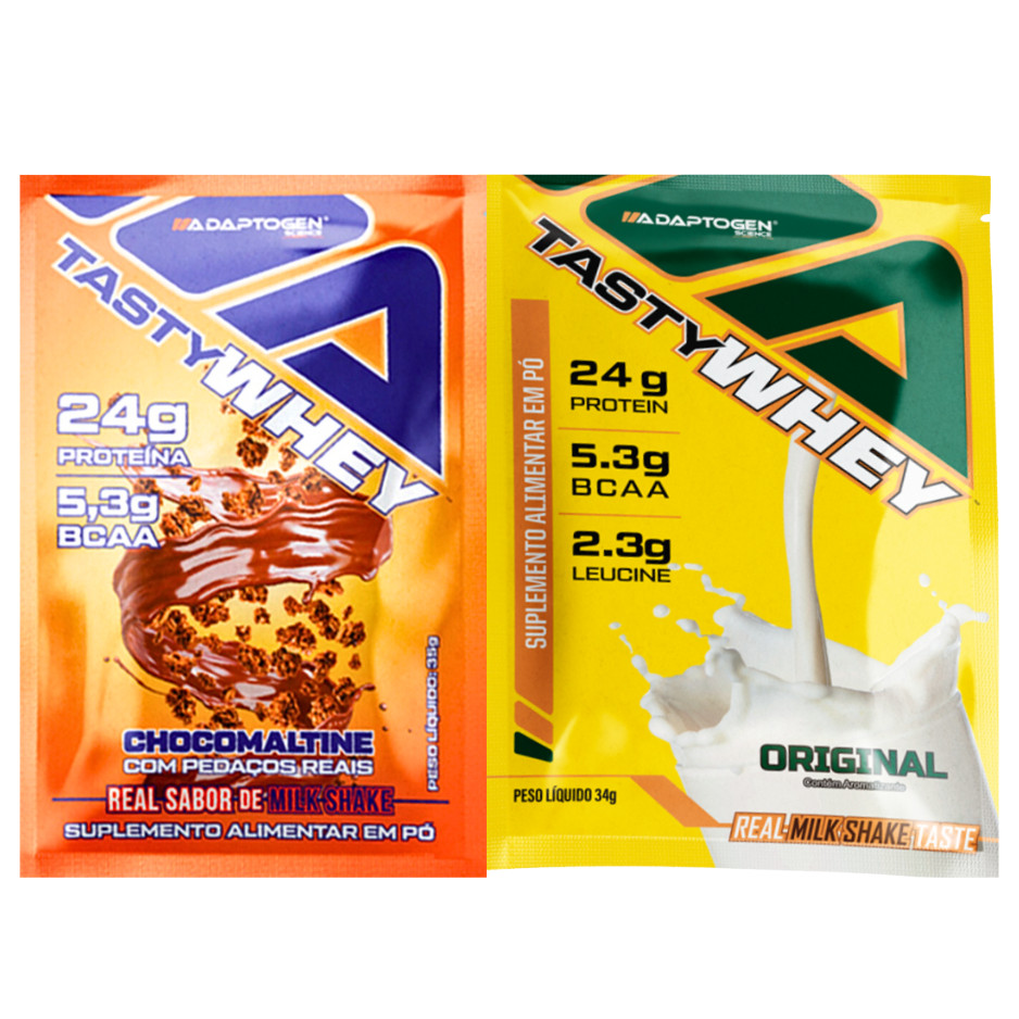KIT 2X TASTY WHEY 3W ADAPTOGEN - SACHE SABOR CHOCOMALTINE + ORIGINAL ...