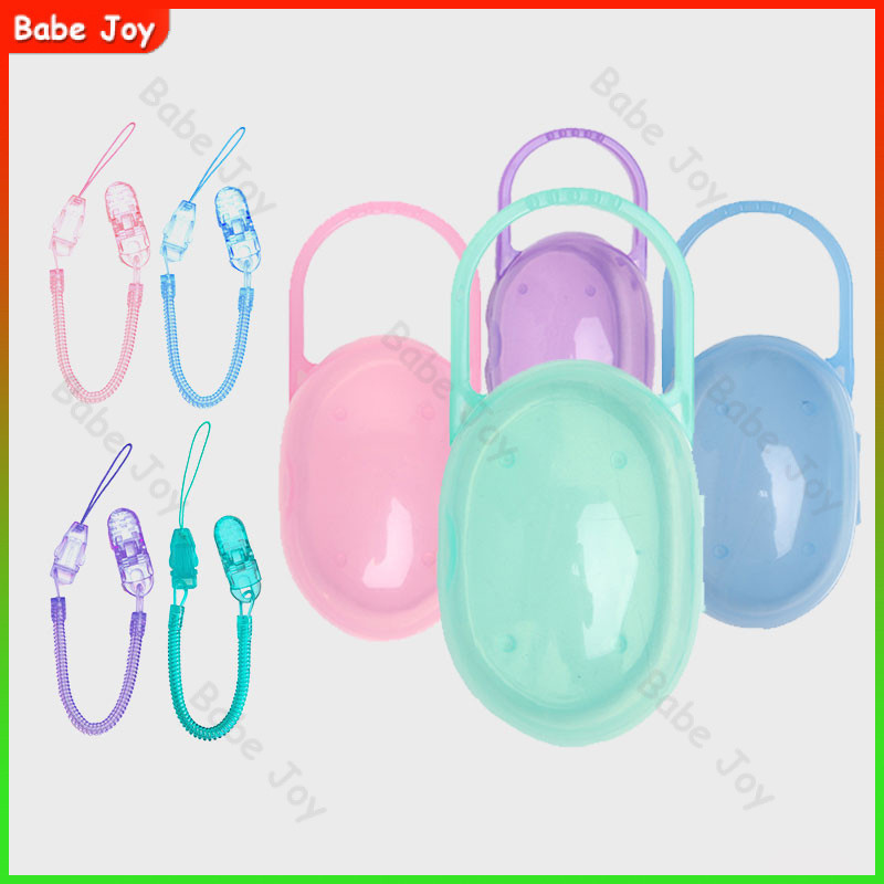 3 Peças Pacifier + box + clipe de chupeta Com Alça Higiene e Bebê Case ...