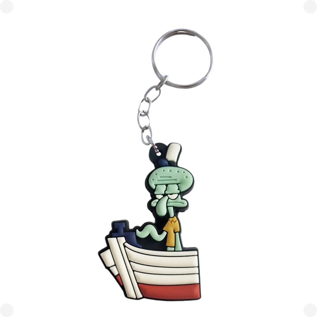 Chaveiro Emborrachado Lula Molusco Geek Bob Esponja | Shopee Brasil