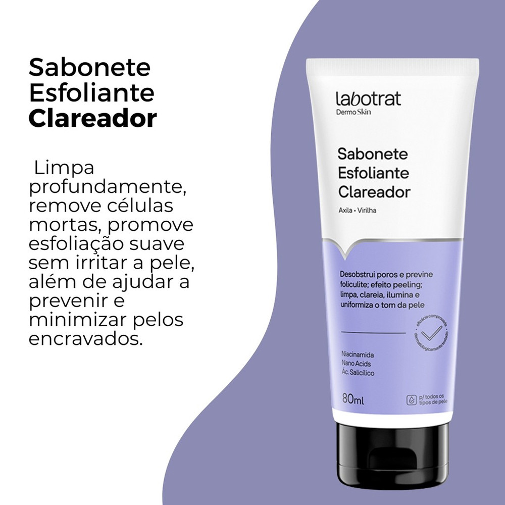 Sabonete Esfoliante Clareador Labotrat - Axila e Virilha 80g | Shopee ...