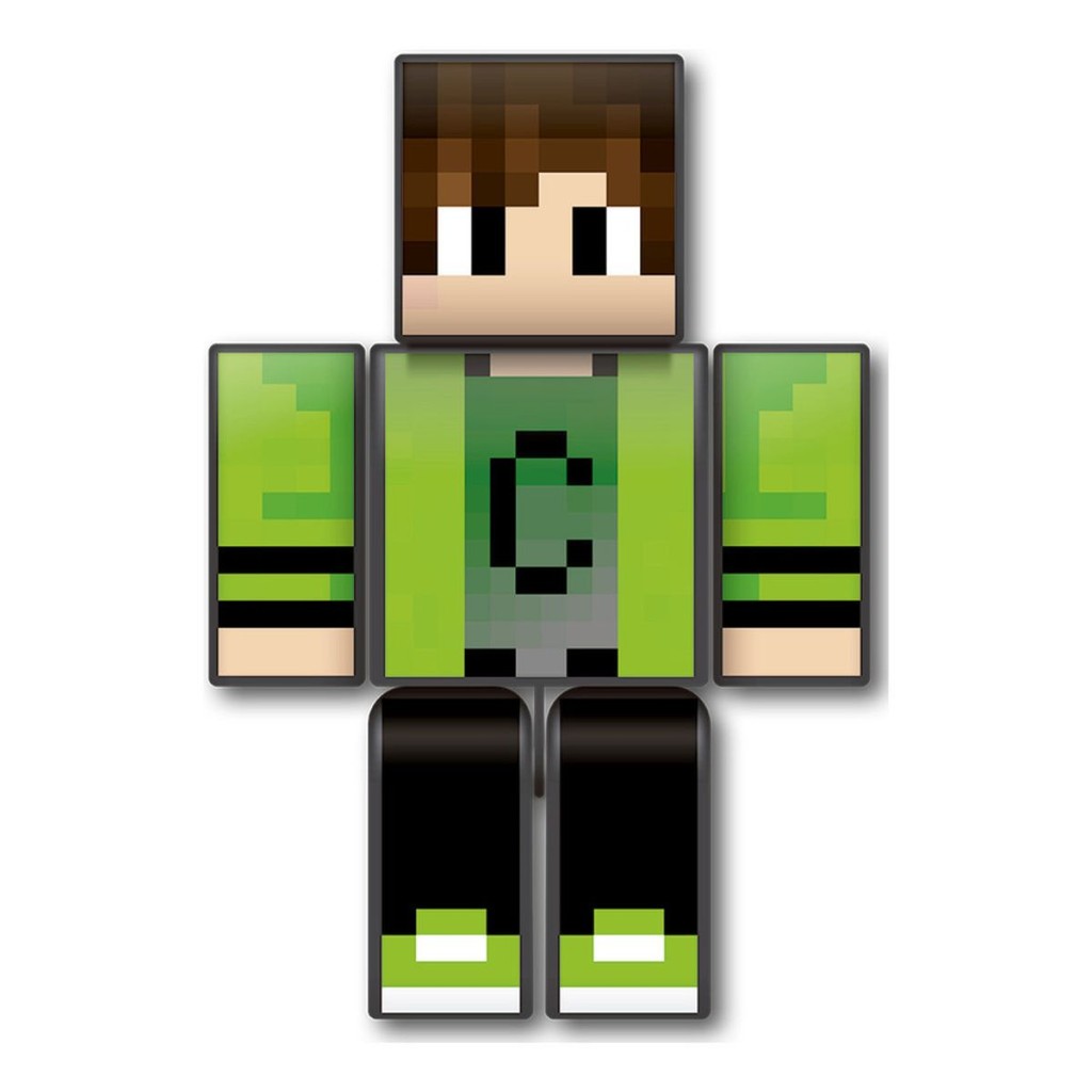Boneco Cadres Minecraft articulado Gamer Skin 25cm Youtuber Algazarra ...