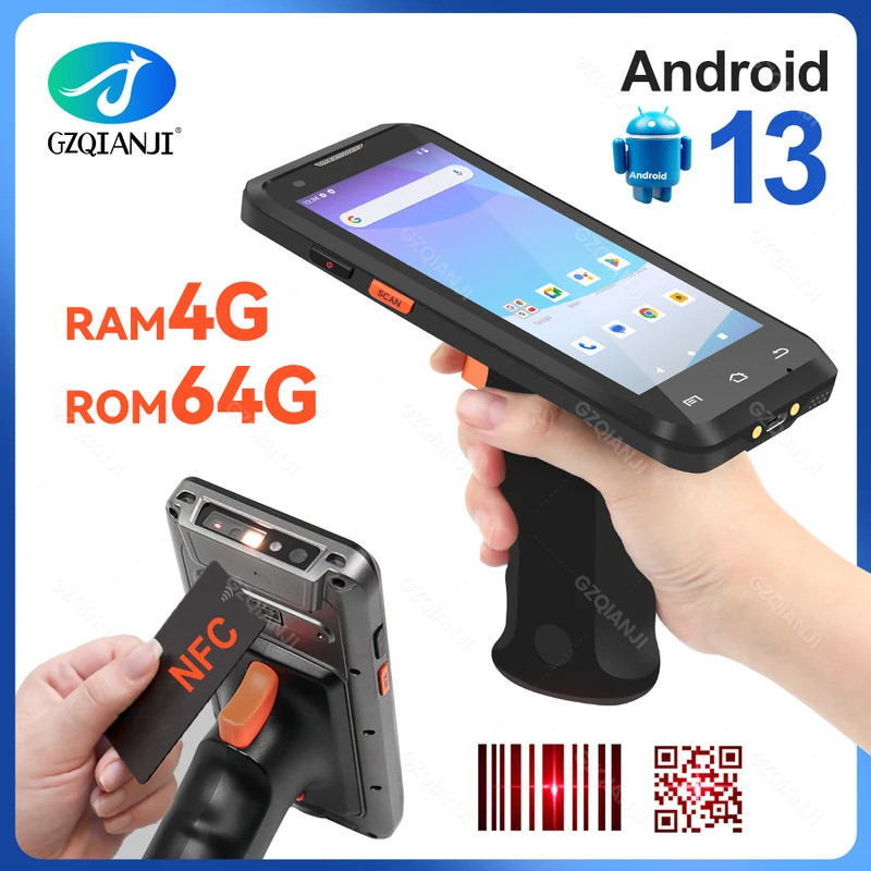 Lidar com PDA Android 13 Leitor de Código de Barras 1D Laser 2D Leitor ...