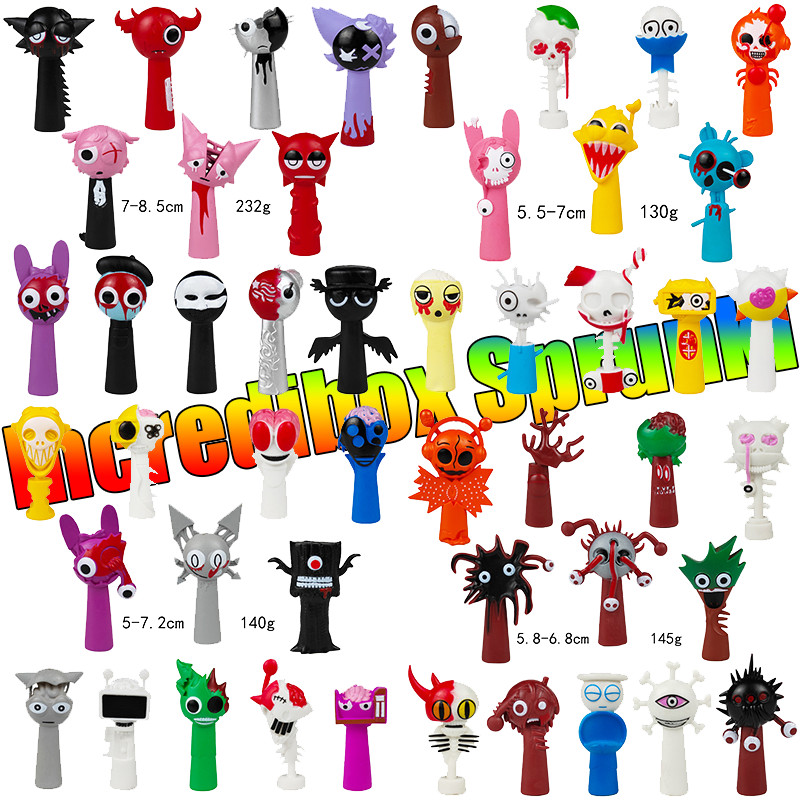 12 Pçs Incredibox Sprunki Figura De Ação Simon Raddy Duple Jevin ...