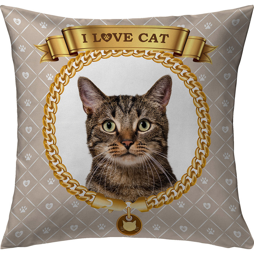 Capa Almofada 50x50 Gato Pet Cat C | Shopee Brasil