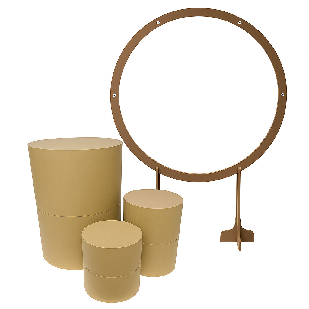 Kit 3 Cilindros MDF para Festa – Desmontável, Modelo Atual e Padrão ...