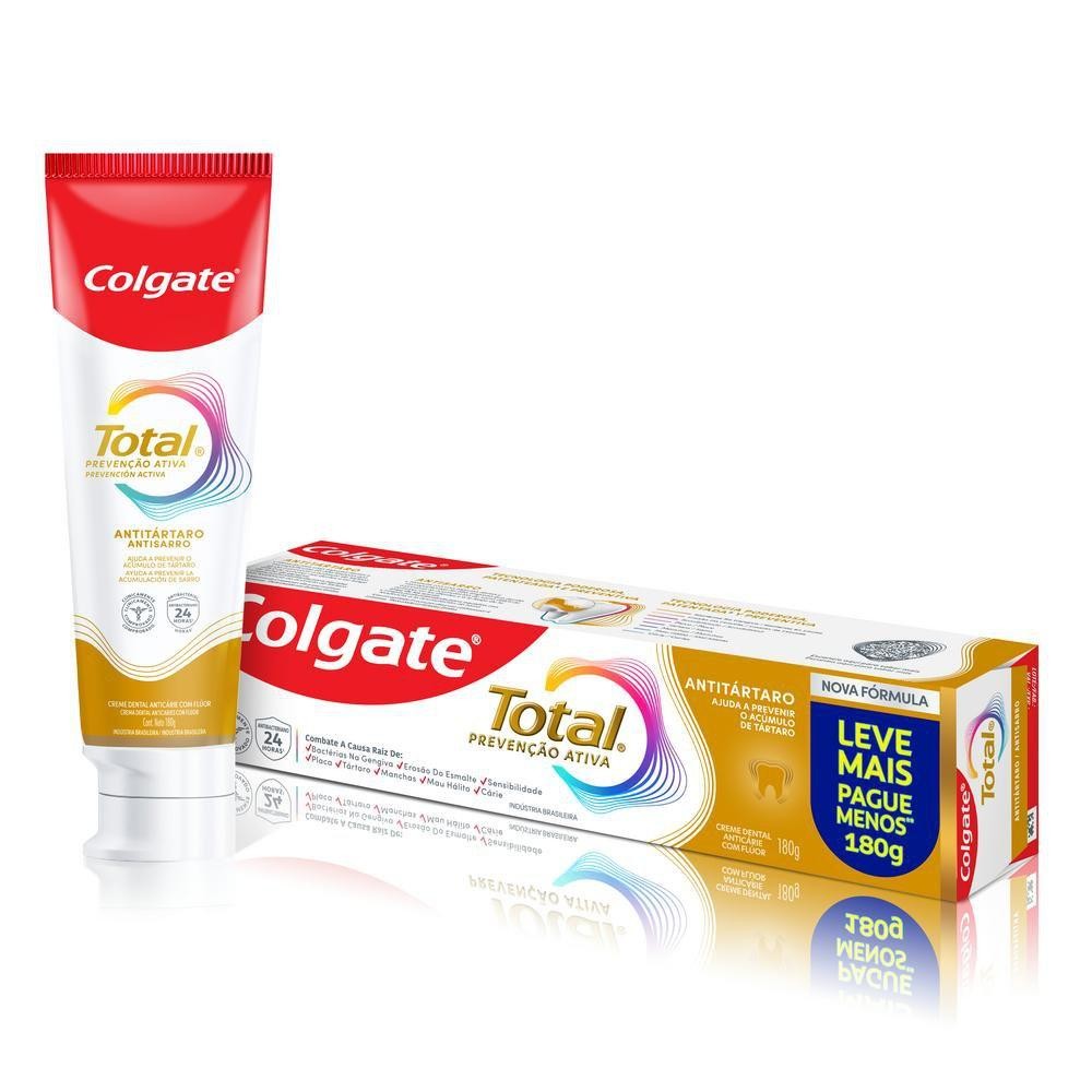Creme Dental Colgate Total Anti Tártaro 180g | Shopee Brasil