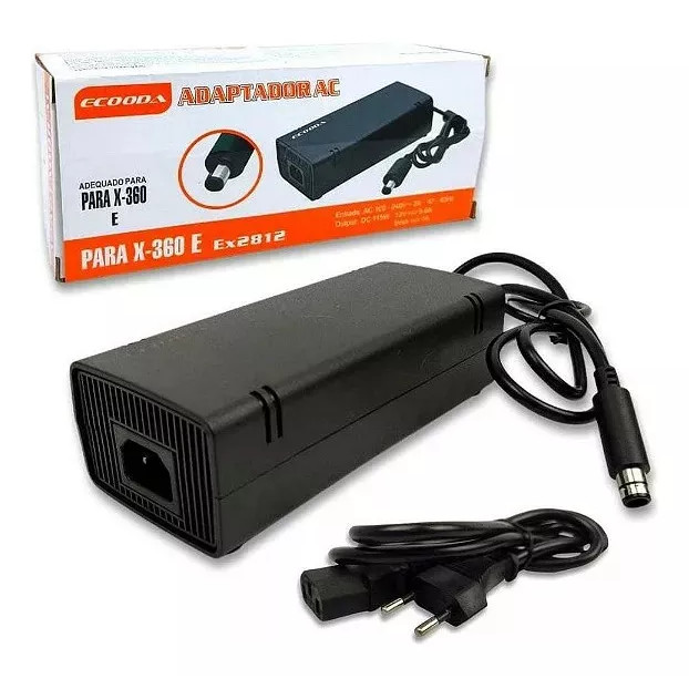 Fonte Xbox 360 1 Pino Bivolt 110/220 X360e Adaptador Ec2812 | Shopee Brasil
