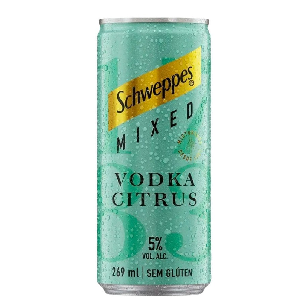 Schweppes Vodka Citrus Mixed 269ml Lata Sem Glúten Drink Pronto ...