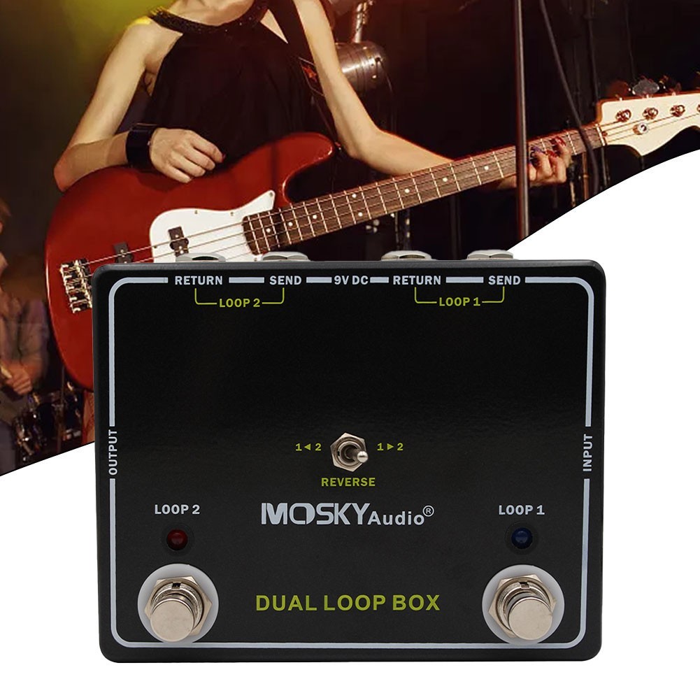DUAL Reverse LOOP Box Versatile Guitar Effects Loop Switcher Pedal ...