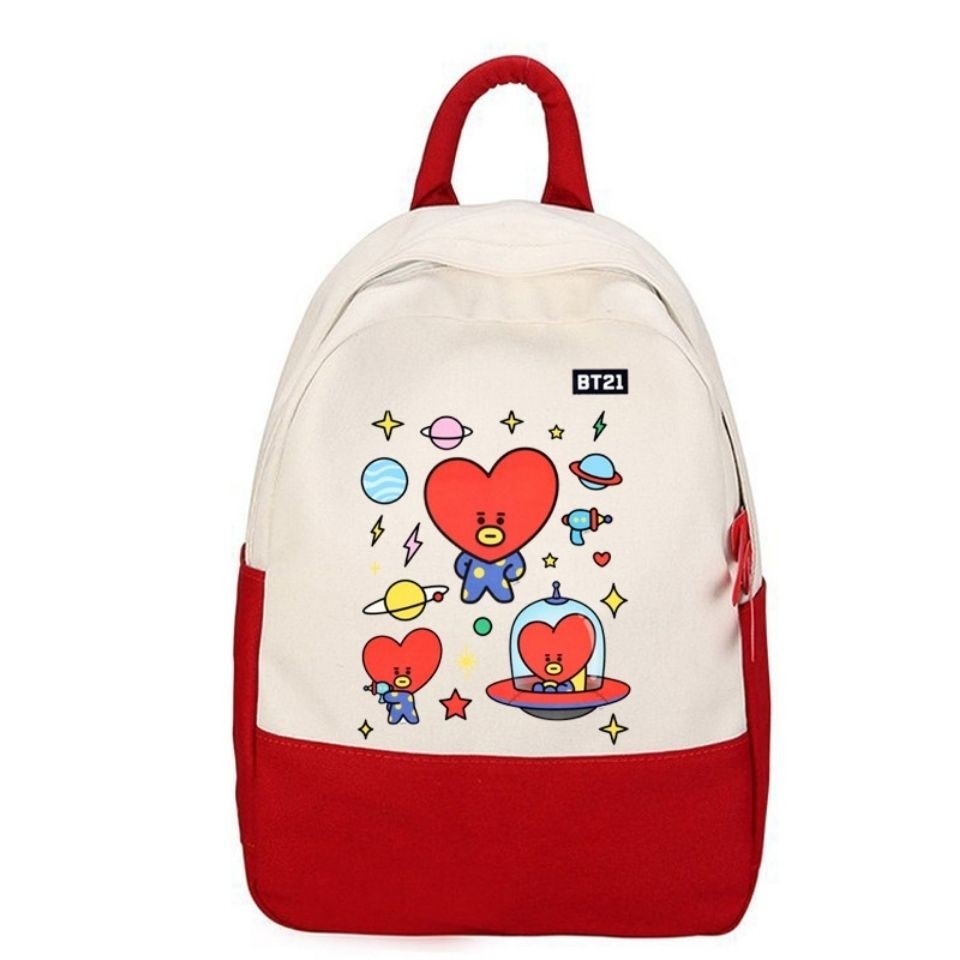 Bts bonito masculino feminino estudante mochila BT21 mochila Tata cooky ...