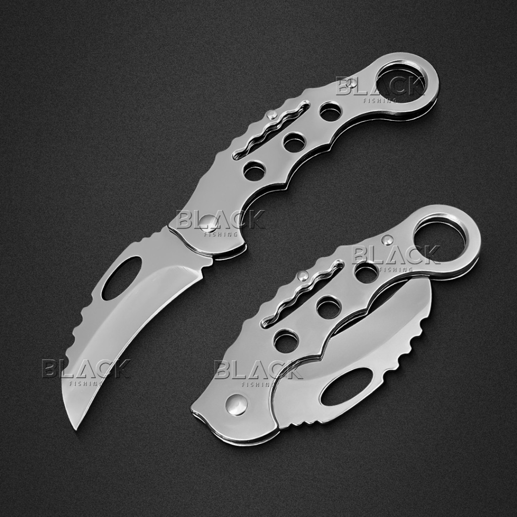Canivete De Bolso Faca Dobravel Pequeno em Aço Inox Cromado Multiuso ...