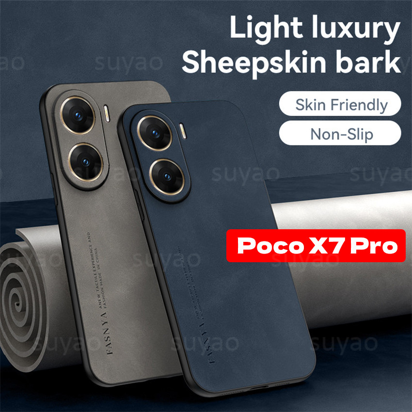 Para Xiaomi Poco X7 Pro X7Pro 5G 2025 Capa De Telefone Luxuosa Couro Fosco PocoX7Pro PocoX7 ...