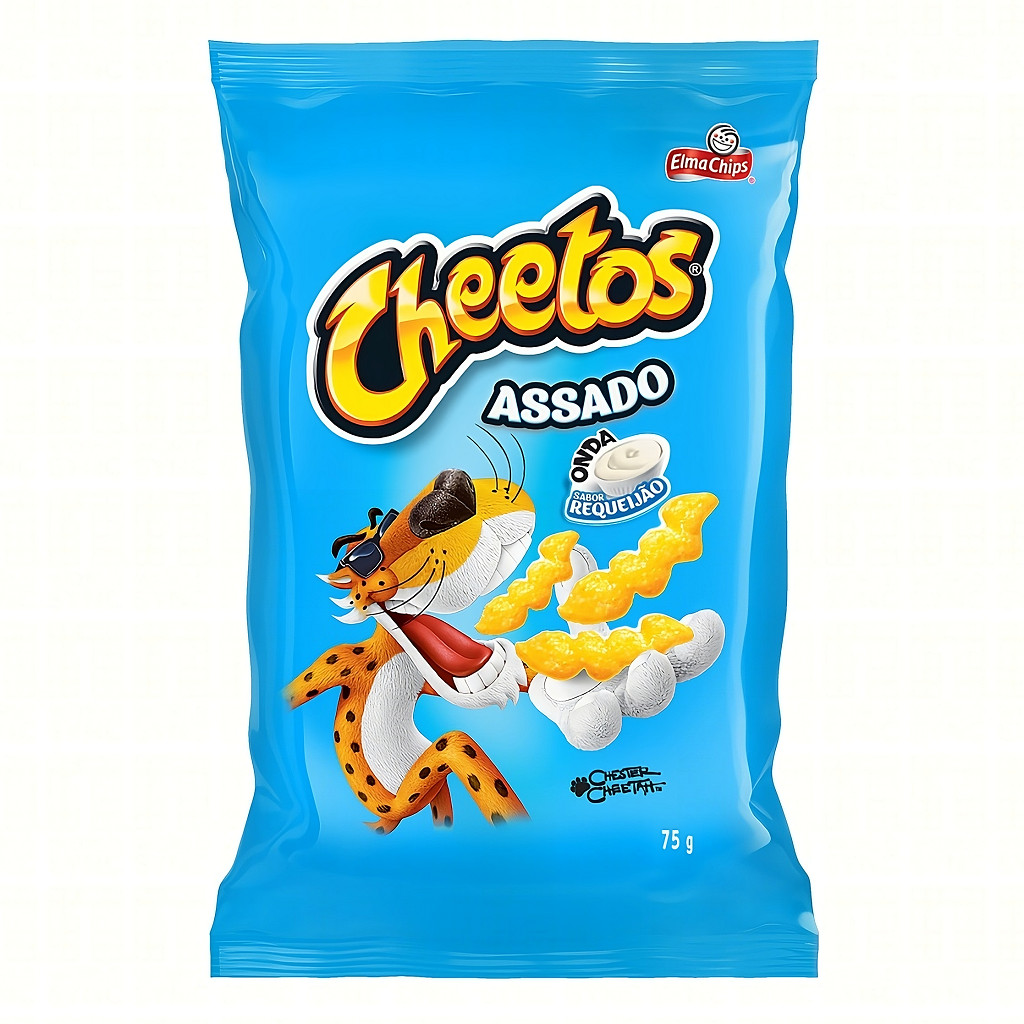 KITS C/ Salgadinho de Milho Onda Requeijão Elma Chips Cheetos - Pacote 75g 🌽 | Shopee Brasil
