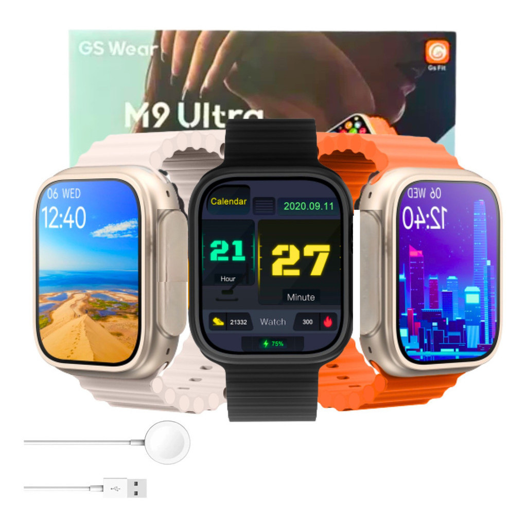Relógio Smartwatch M9 Ultra Mini Serie 9 41mm ideal para pulsos e ...