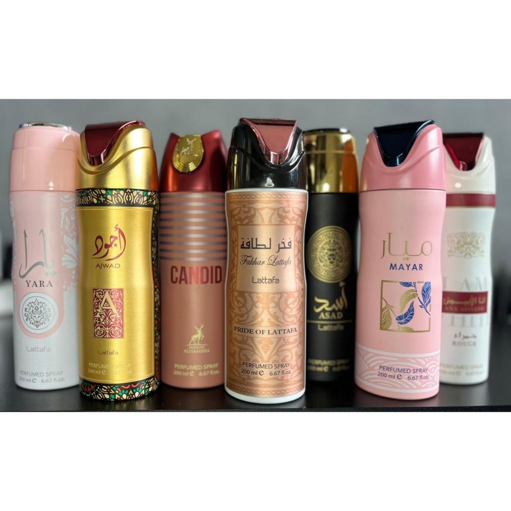 Perfumes Lataffa e Maisson Aerosol Árabe Spray 200 e 250 ml Jato ...