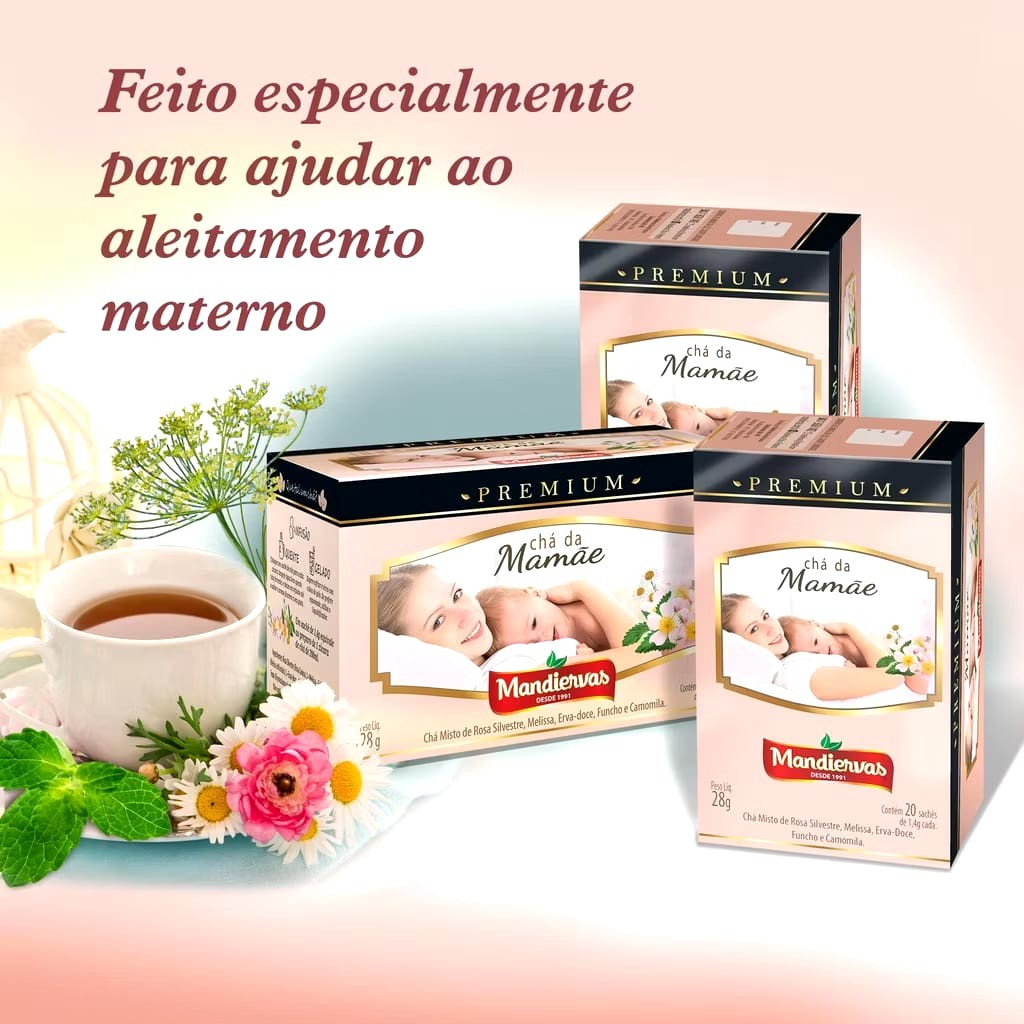 CHA DA MAMAE MANDIERVAS PREMIUM 3 CAIXINHA - 60 SACHES | Shopee Brasil