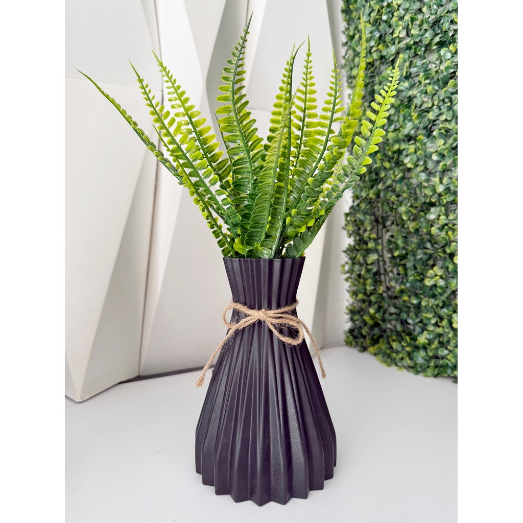Planta Samambaia Artificial Com Vaso Arranjo Completo | Shopee Brasil