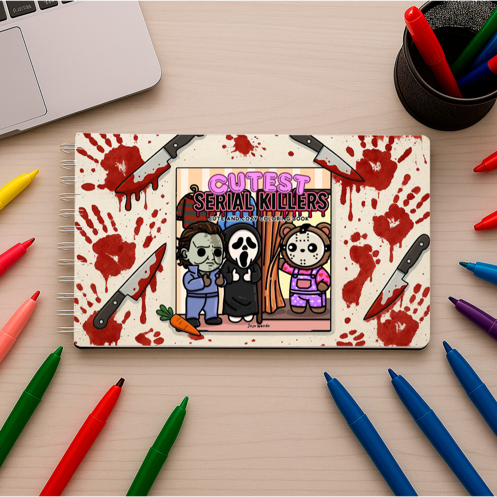 Livro de colorir Terror Cutest Serial Killers, Capa Dura, A5, 120g ...