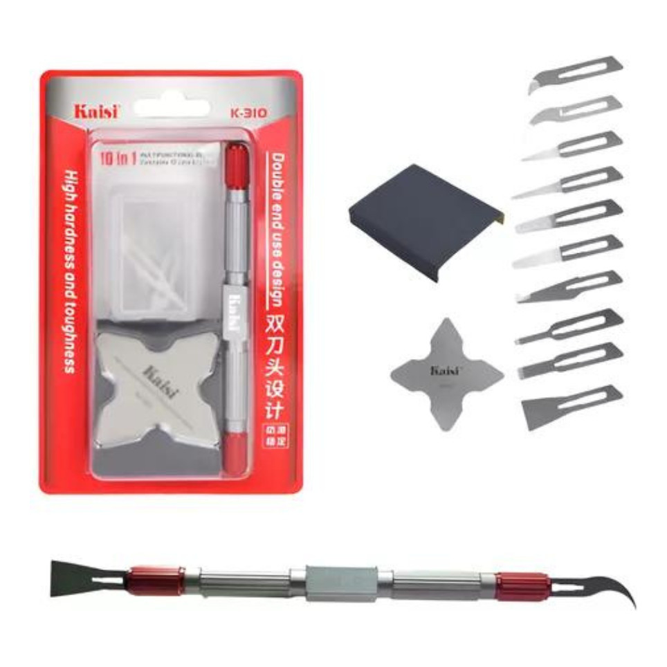 Bisturi Com De Lâminas Bisturi Kaisi K-310 Kit 10 Lâminas | Shopee Brasil