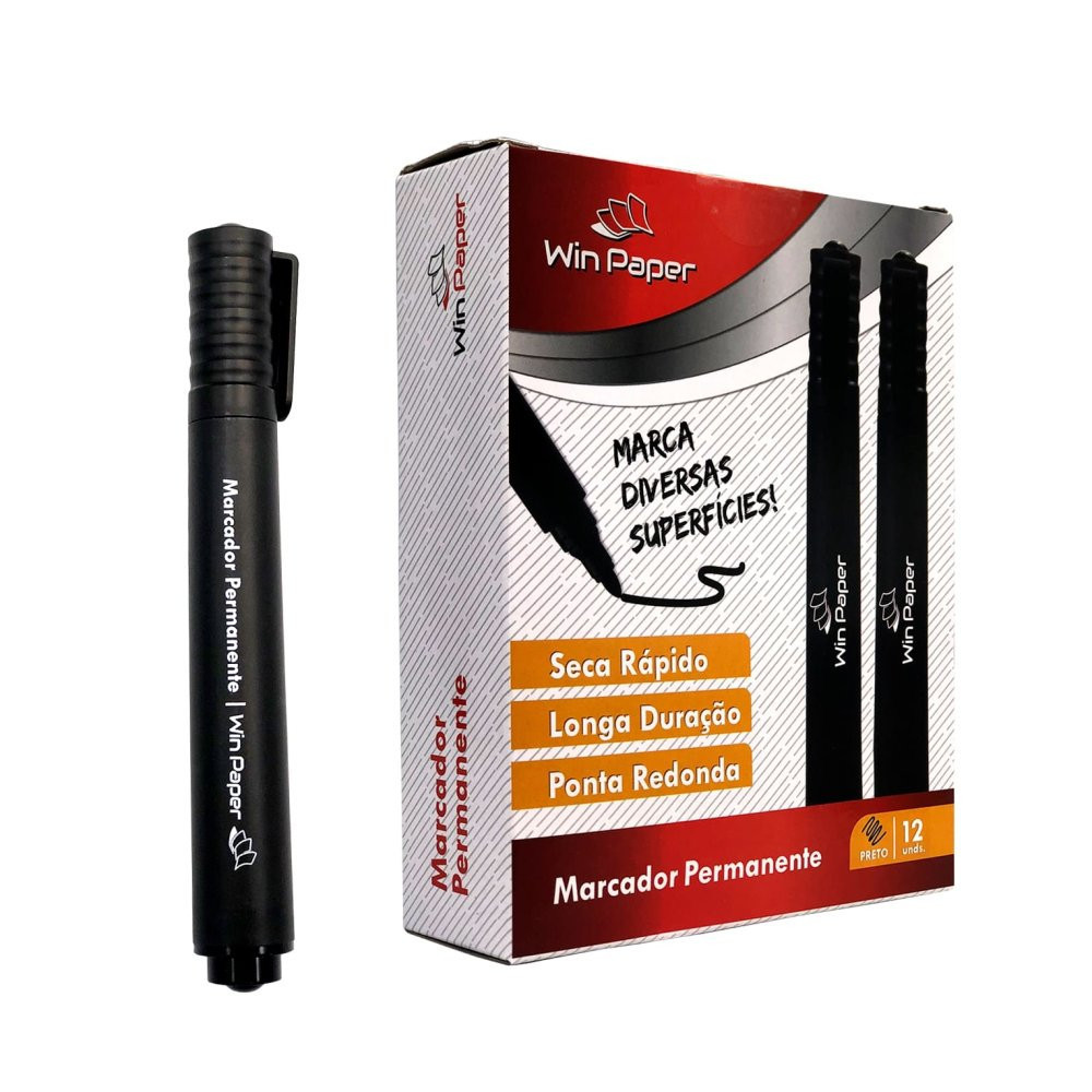 Caneta canetão Marcador Permanente Retroprojetor com 12 Unidades ...