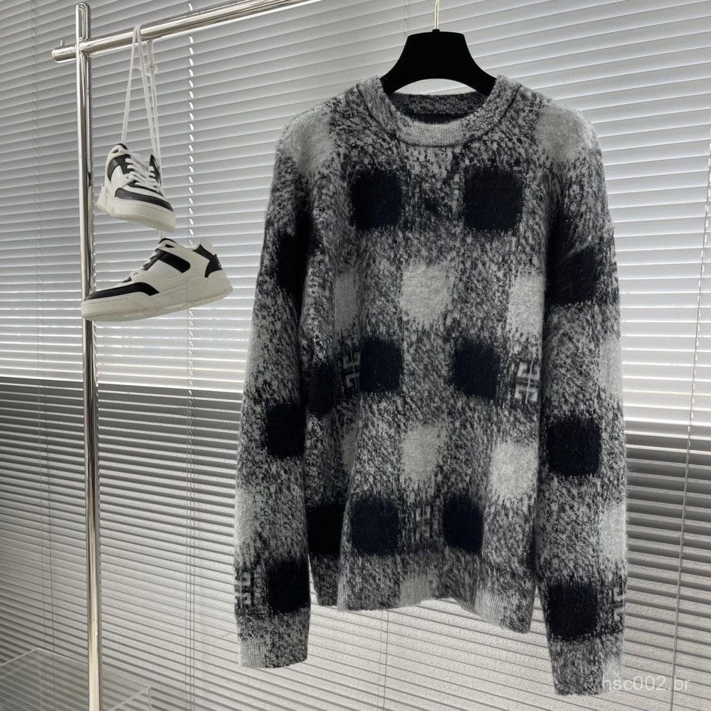 Novos suéteres de gola redonda no outono e inverno para homens e mulheres na rede vermelha da ...