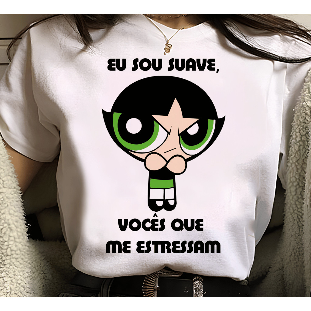 Camiseta Docinho eu sou suave vocês que me estressam Meme | Shopee Brasil