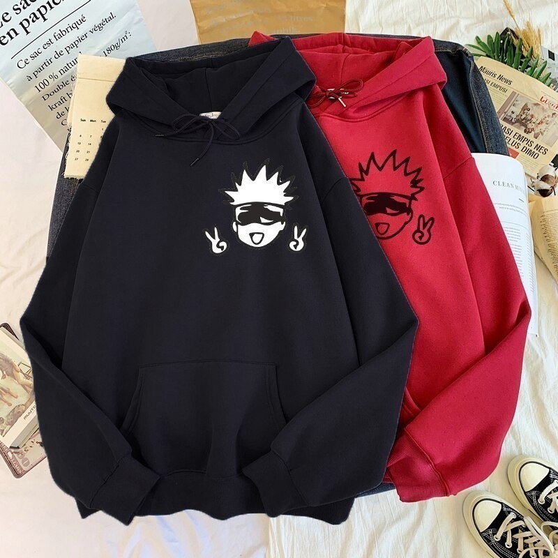 Moletom Canguru Com Capuz Satoru Gojo Fofo Senpai Paz Amor Jujutsu ...