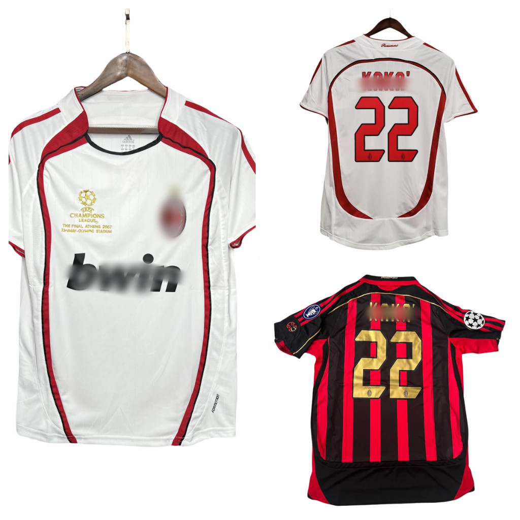 Camisa retro KAKA 2006-07 Camisa de manga curta da equipe para homens ...