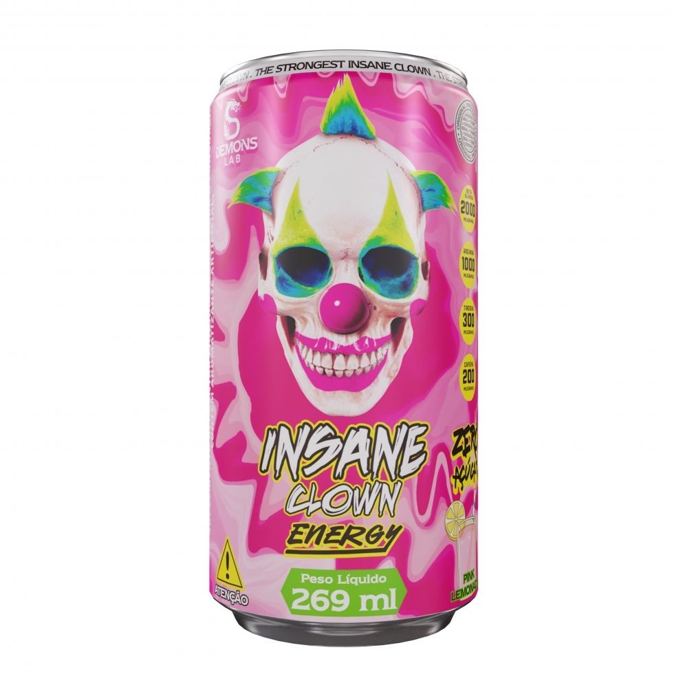 Insane Clown Energy (269ml) - Sabor: Pink Lemonade | Shopee Brasil