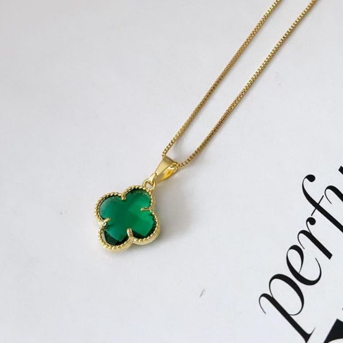 Colar trevo de 4 folhas banhado a Ouro 18k delicado blogueira ...