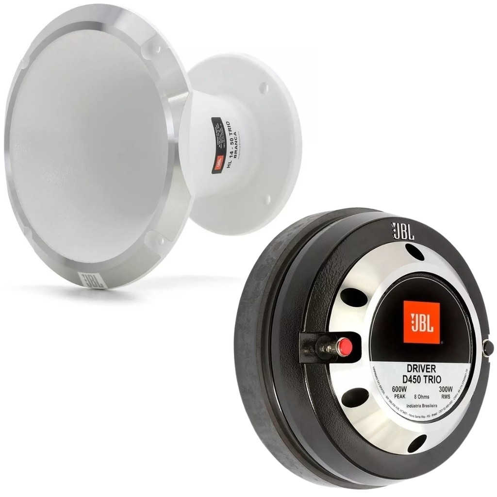 Kit Driver Jbl D450 Trio 300w Rms + Corneta Branca Alumínio | Shopee Brasil